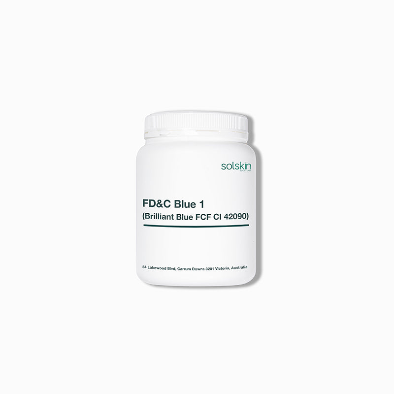 FD&C Blue 1 (Brilliant Blue FCF CI 42090) – Solskin Beauty Labs